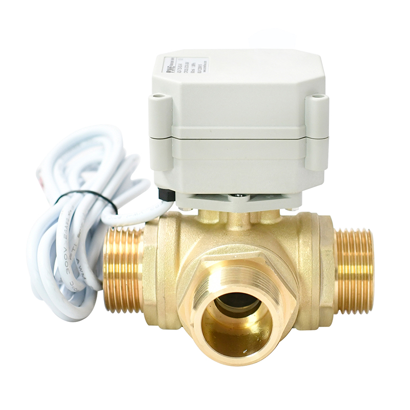 Switch type - 3 Way Brass Male Thread Electric Ball Valve-Products ...