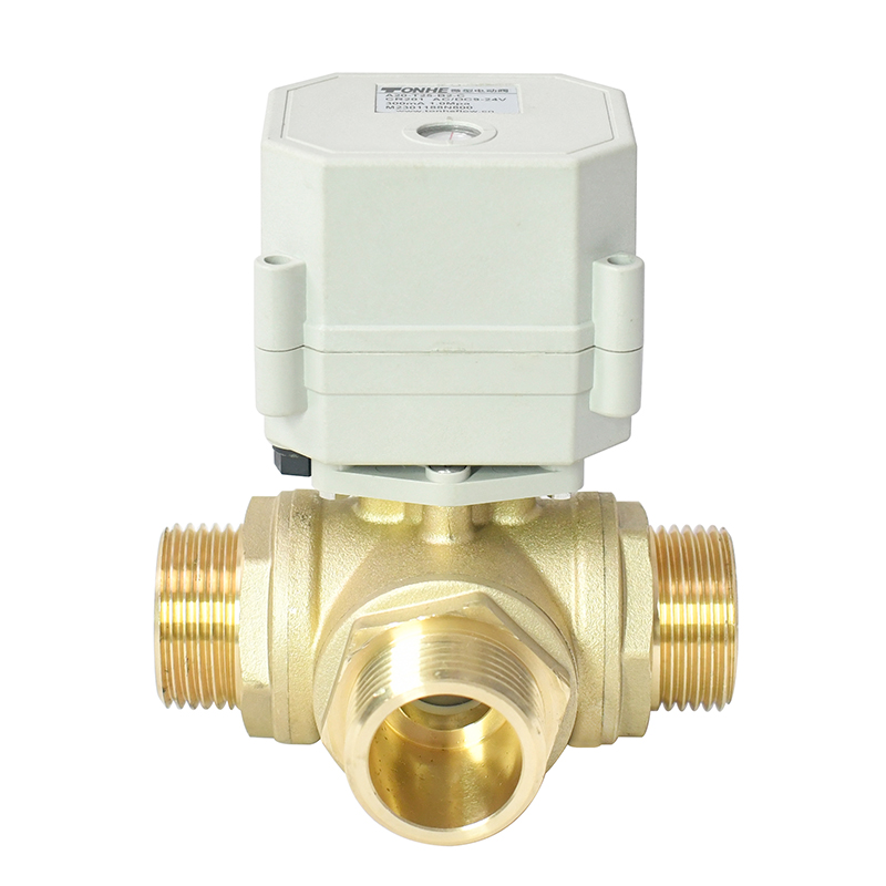 Switch type - 3 Way Brass Male Thread Electric Ball Valve-Products ...