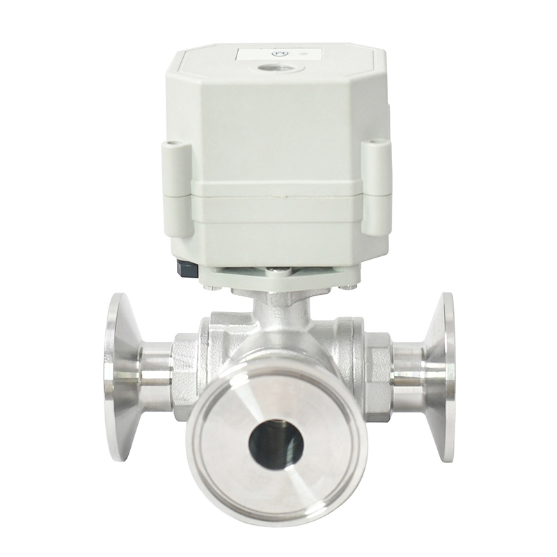DN15 3 Way SS304 Tri-clamp Electric Ball Valve-Products-Taizhou Tonhe ...