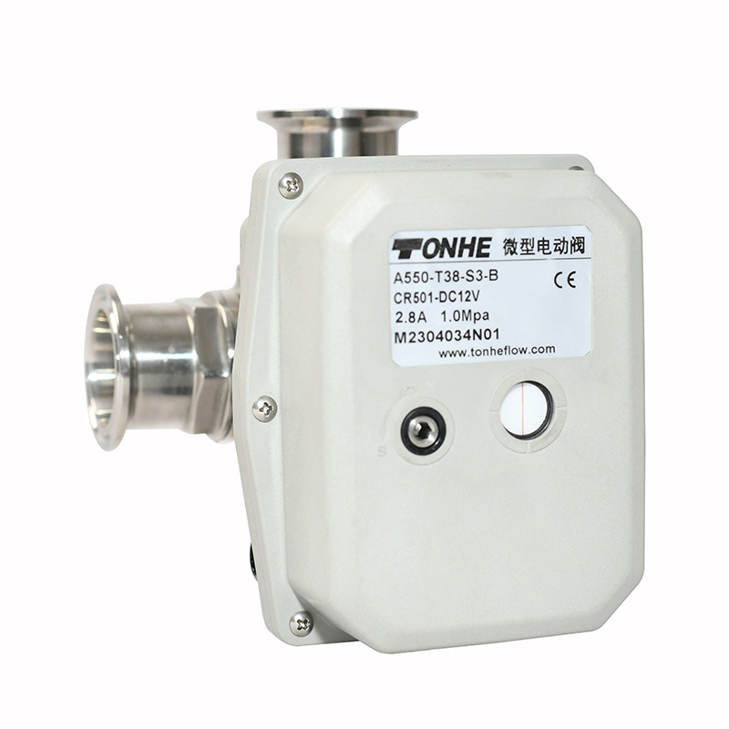 A550 DN38 3 Way SS304 Tri-Clamp Sanitary Modulating Electric Ball Valve ...